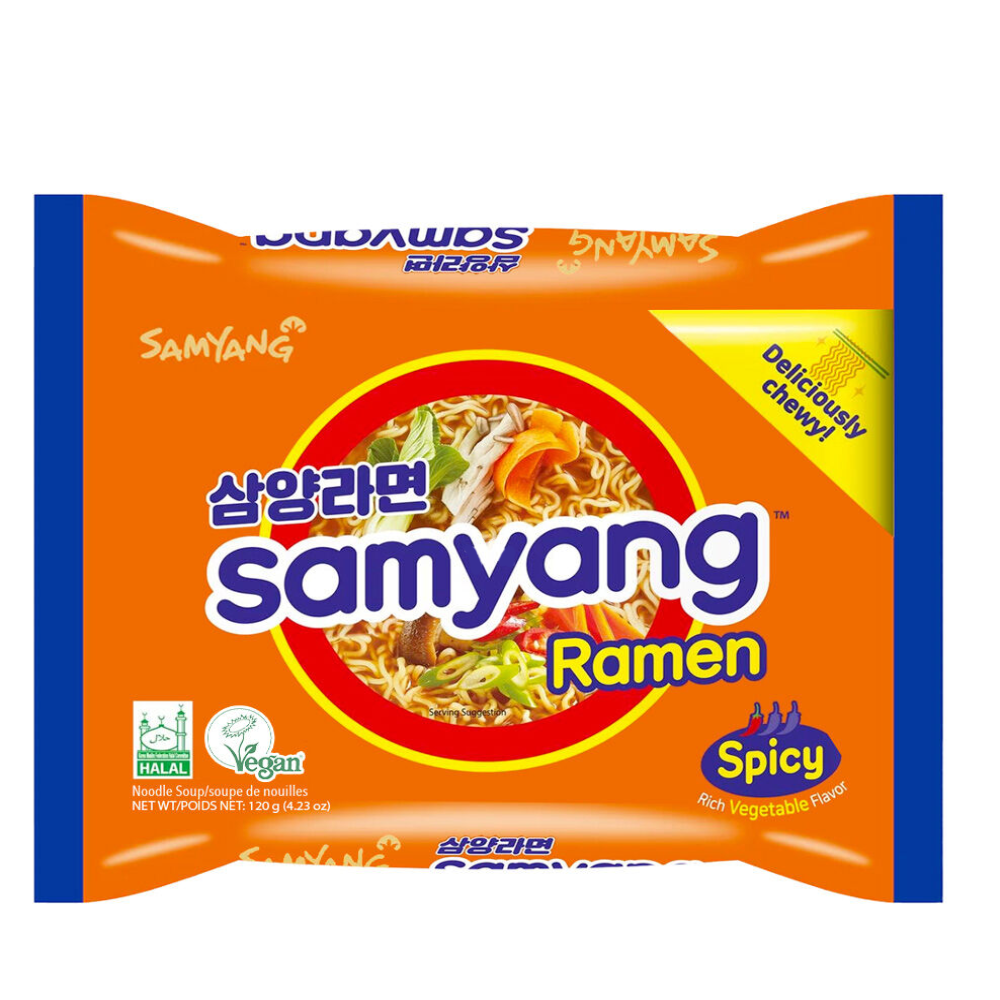 Ramen instant, Aroma de legume picante, 120g, Samyang – Asian Mart