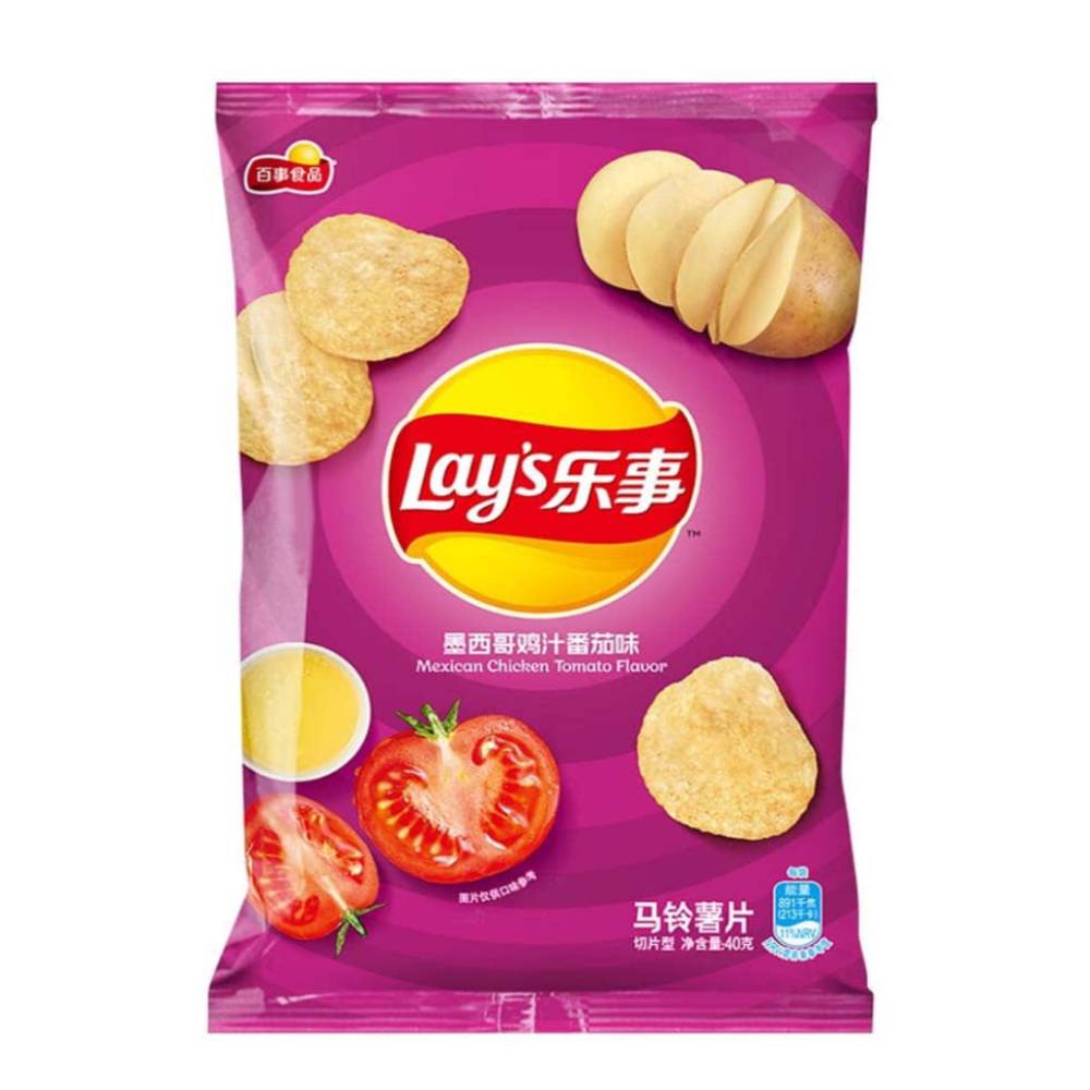Chipsuri din cartofi, aroma de pui cu rosii, 40g, Lay’s – Asian Mart