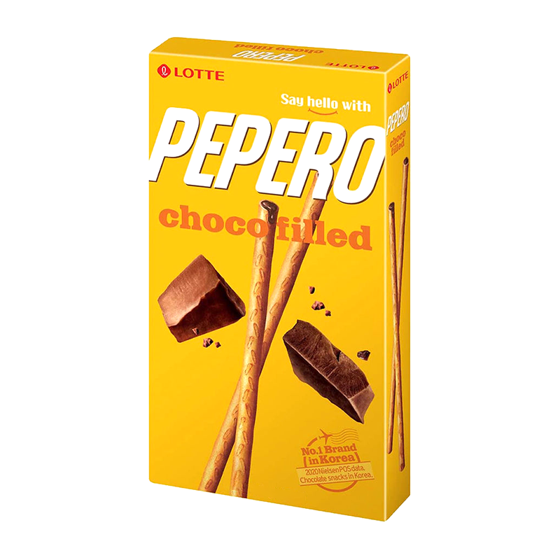 Sticksuri Pepero, cu umplutura de ciocolata, 45g, Lotte – Asian Mart